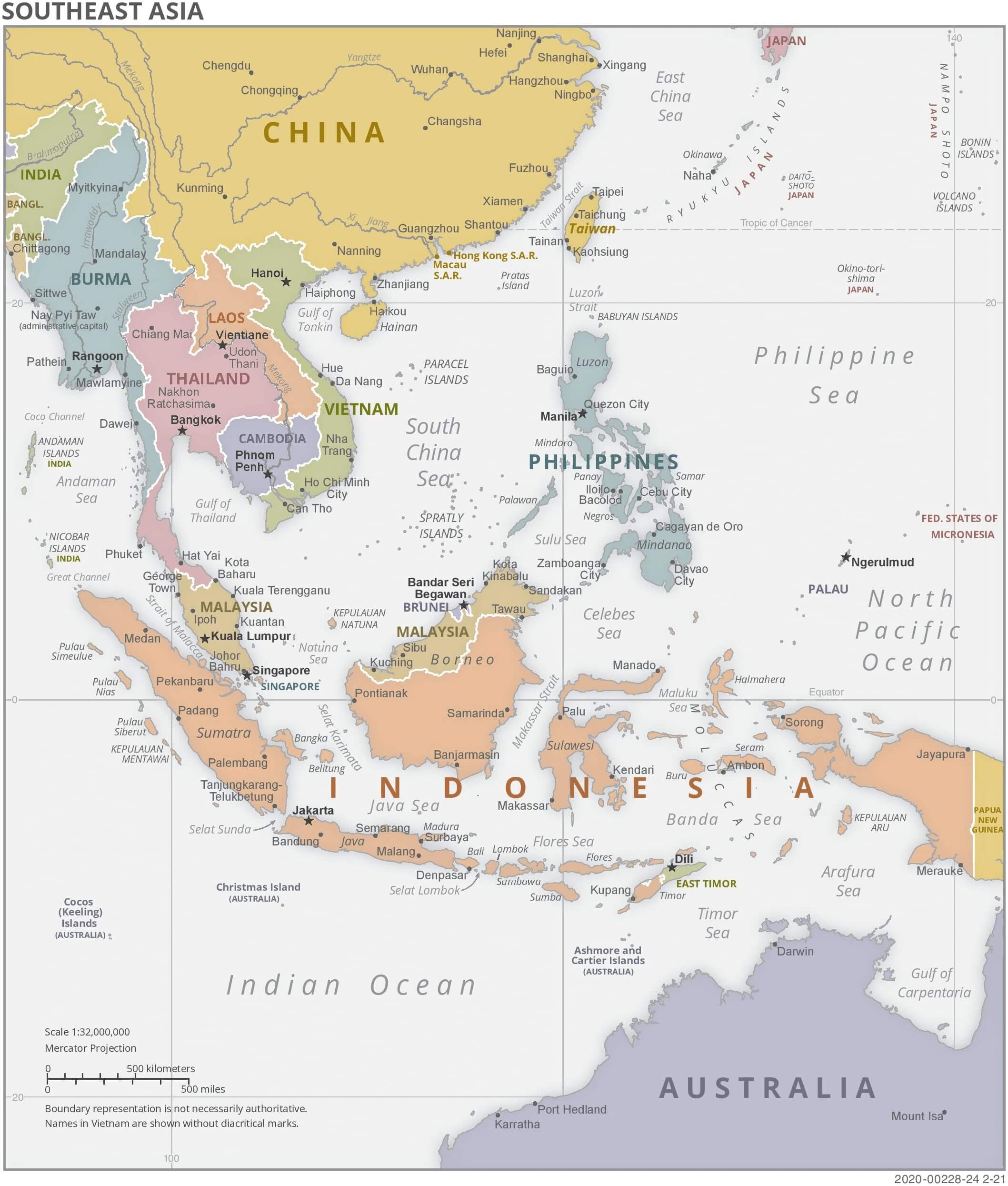 East Asia World Map
